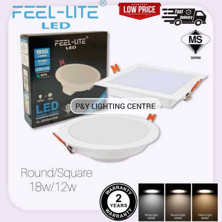 Feel-Lite LED Downlight PR/PS Series With SIRIM Approval 12W/18W 6400K ...
