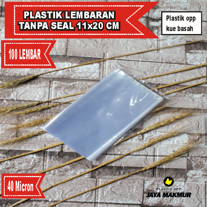 Plastik OPP Kue Basah 11 x 20Cm Plastik Lembaran One Sheet Tebal 40 mic ...
