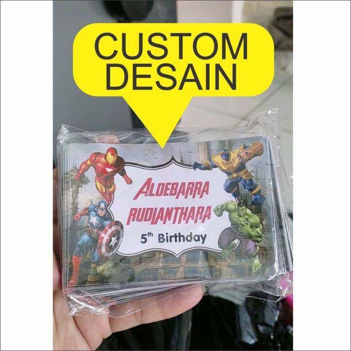 Stiker label goodybag ultah motif Avenger | Lazada Indonesia
