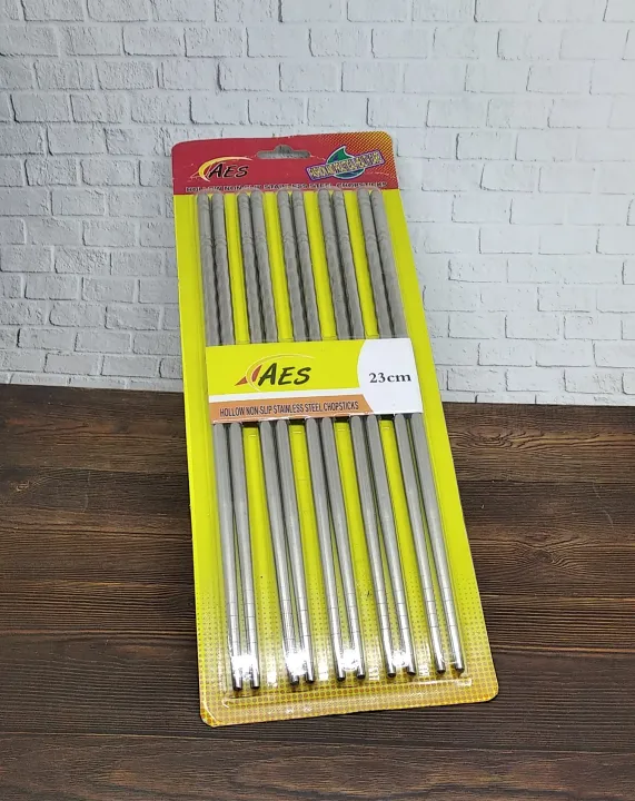 SUMPIT STAINLESS AES 2 PCK / 10 PASANG SUMPIT MIE STAINLESS | Lazada ...