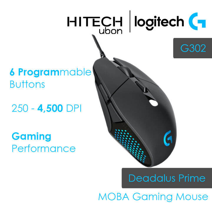 ประกัน 2ปี - Logitech G302 MOBA DAEDALUS PRIME Gaming Mouse เมาส์เกม ...