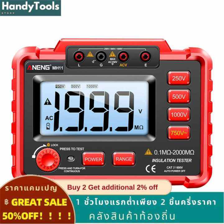 Digital Insulation Resistance Tester 1000V Megger Test Ohm Meter ...