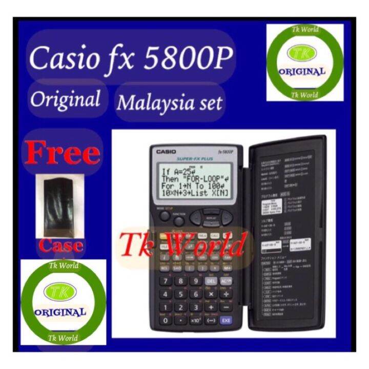CASIO Fx-5800P 1 YEAR WARRANTY] CASIO Program Functional Calculator FX ...