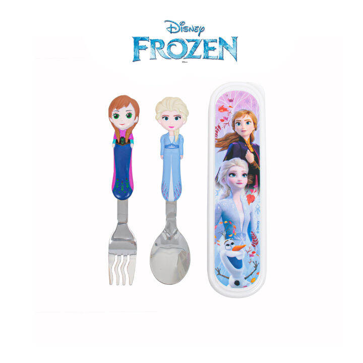 ️New! Disney Frozen Elsa Anna Children Fork & Spoon Stainless Steel ...
