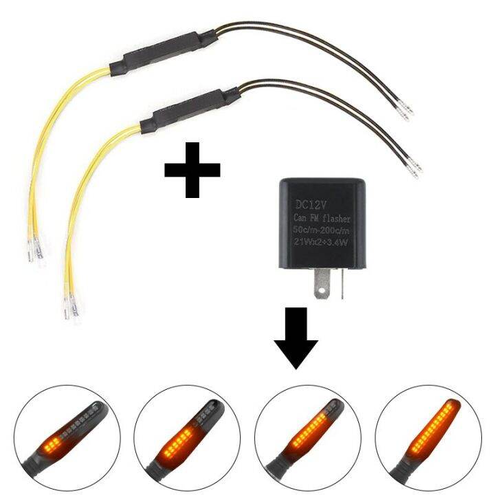 Motorcycle Led Directional Indicator Load Resistance Decoder 2-Pin Unit ...