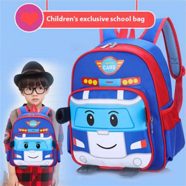 Robocar Poli School Bag Backpack Car Kids Boys Girl Nylon Waterproof ...