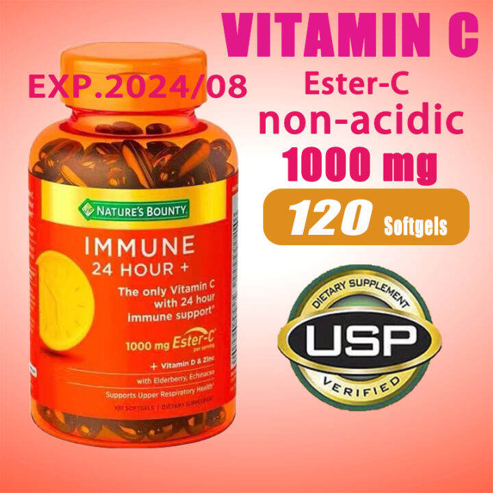 Nature's Bounty Ester-C Vitamin C 1000mg immune 24 hour 120 softgels | Lazada.co.th