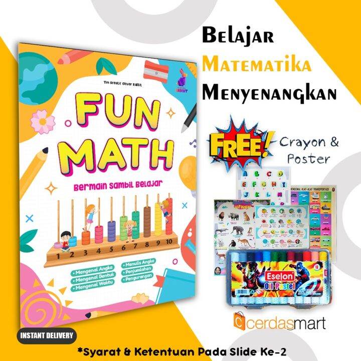 Buku Matematika Anak TK Paud - Fun Math Bermain Sambil Belajar | Lazada ...
