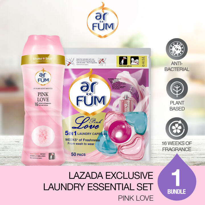 Lazada Exclusive NEW ar FÜM 5in1 Laundry Capsule Refill pack 50 Pods + Scent Booster 500g ...