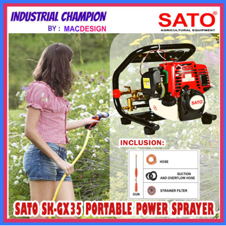 SATO SK GX35 PORTABLE POWER SPRAYER MACDESIGN HOME (OFFICIAL SELLER ...