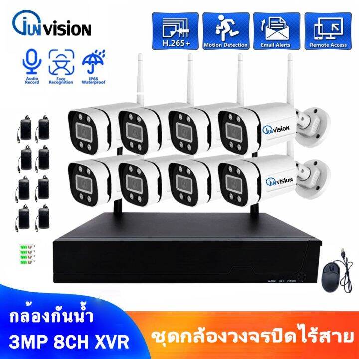 junanvison ชุดกล้องวงจรปิดไร้สาย 3MP WIFI CAMERA SET KIT 4CH -8CH ชุด ...