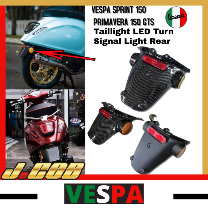 VESPA PRIMAVERA/SPRINT REAR FENDER BELAKANG COVER CARBON BLACK | Lazada