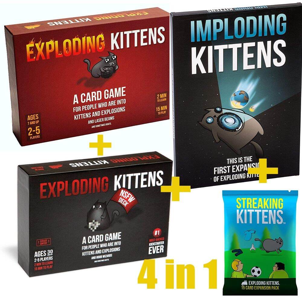 Exploding Kittens Recipes for Disaster Table Game Adult Board ...