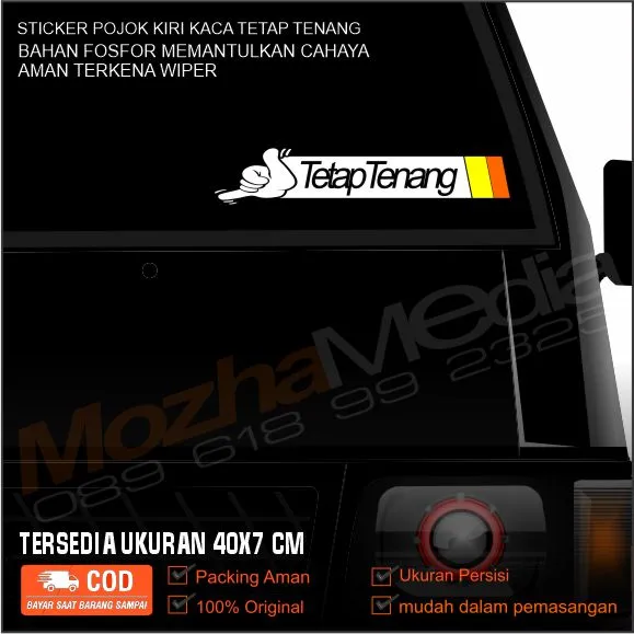 STICKER POJOK KIRI KACA l300 granmax carry apv futura TETAP TENANG ...