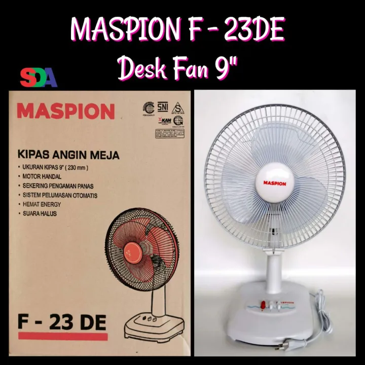Maspion Desk Fan Kipas Angin F-23DE 9 inch | Lazada Indonesia