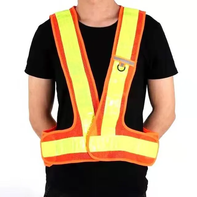 Reflective safety net vest can be adjusted, with ID holder, reflective ...