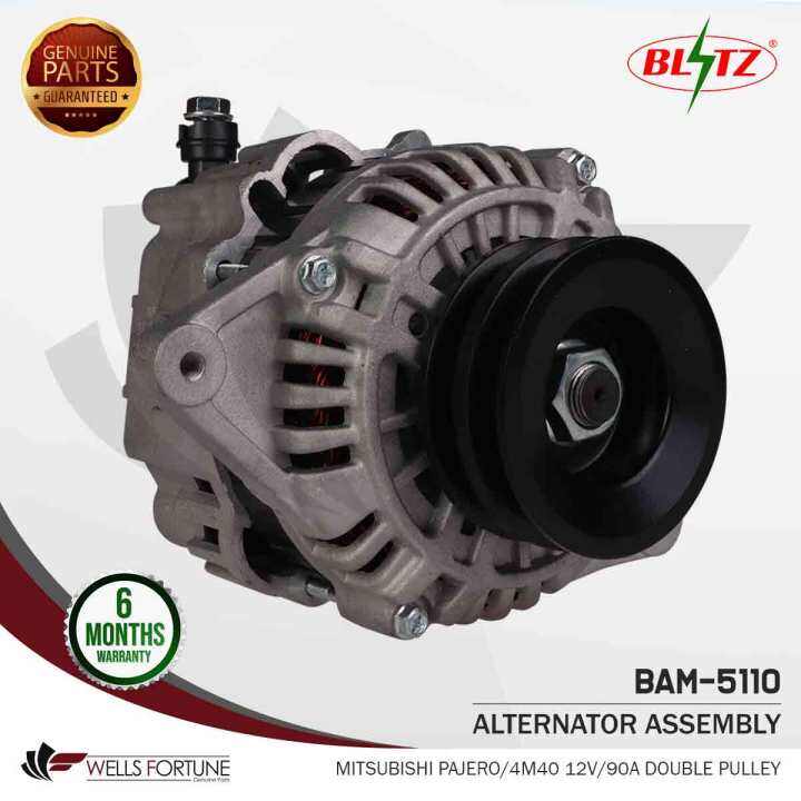 MITSUBISHI PAJERO / 4M40 12V / 90A DOUBLE PULLEY BLITZ ALTERNATOR ...
