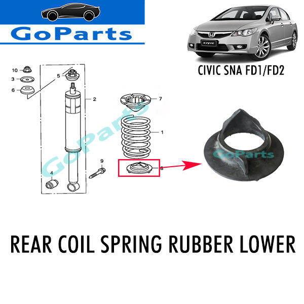 HONDA CIVIC SNA SNB FD REAR COIL SPRING RUBBER LOWER 52748-SNA-A02 ...
