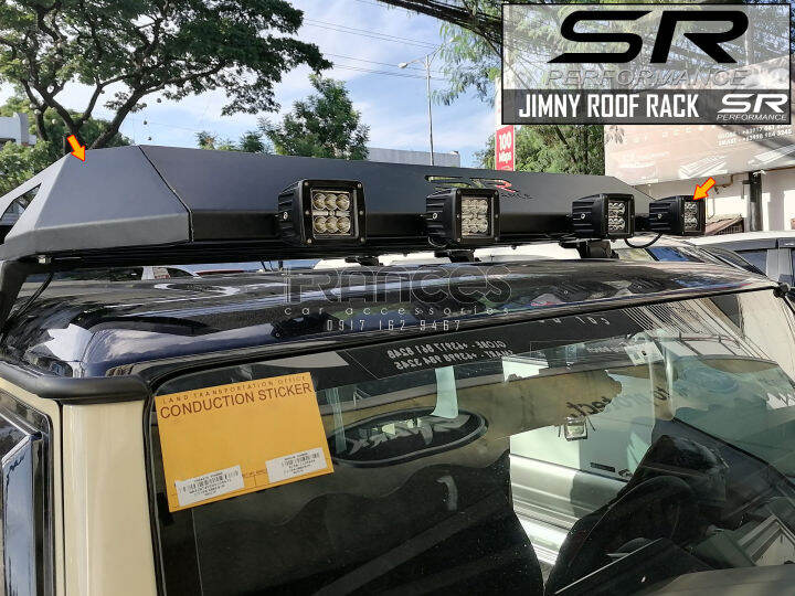 Suzuki Jimny 2019-2024 Roof Rack With 4 Led and Straight Bar ( Jimny ...
