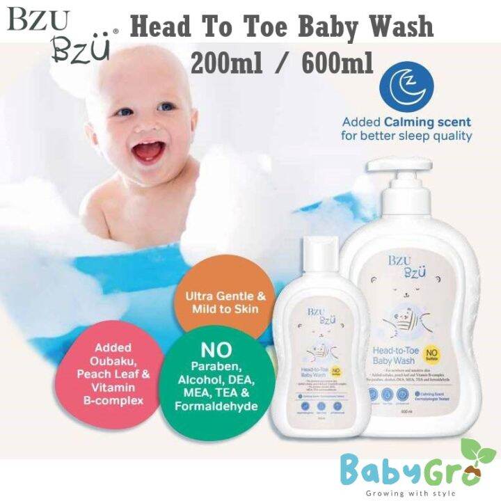 BZU BZU Head To Toe Baby Wash 200ml / 600ml | Lazada
