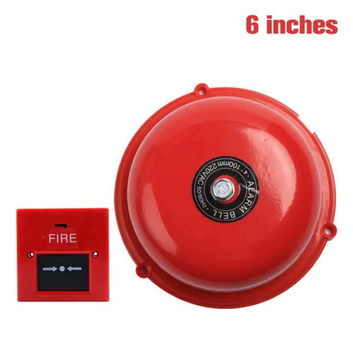 NEW 220V RED Fire Control Tradition Electric Bell 100db Internal Strike ...