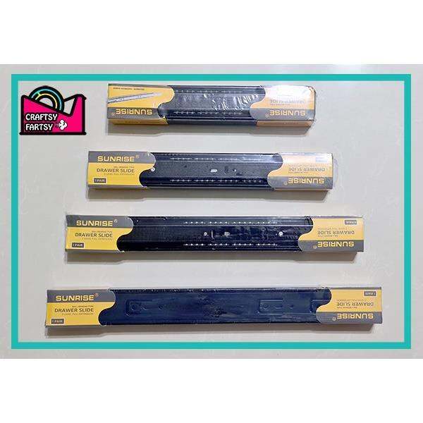 (PER PAIR) SUNRISE Drawer Guide Full Extension Ball Bearing Heavy Duty ...