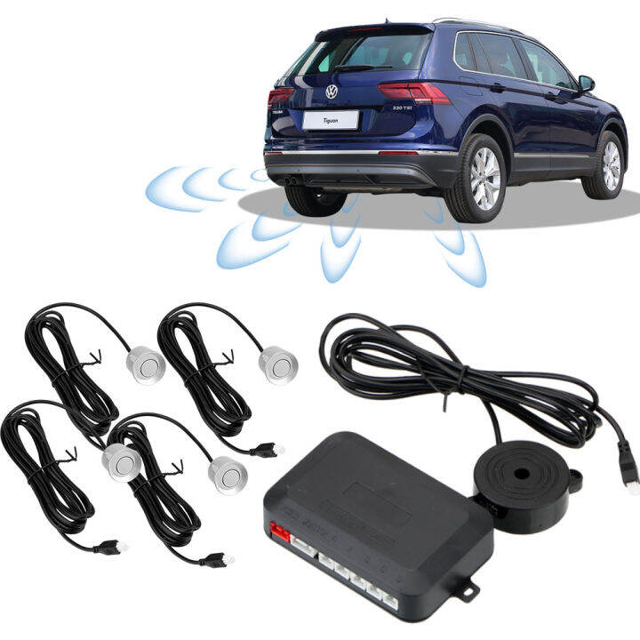Car Distance Detection System Universal 4 Sensors Buzzer Car Parking ...
