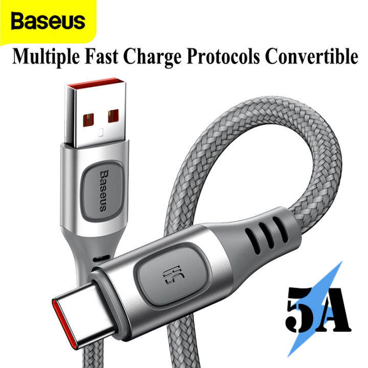 【Pick】Baseus 5A USB for Type-C PD Quick Charge Cable Multiple Protocols ...
