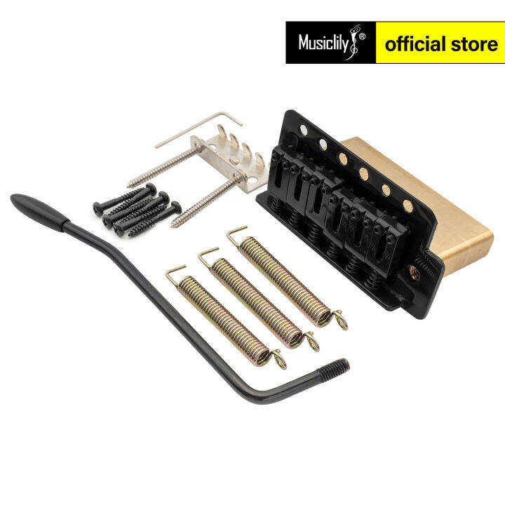 Musiclily Pro 52.5mm Modern 6-Screw Tremolo Bridge 36mm Solid Brass ...