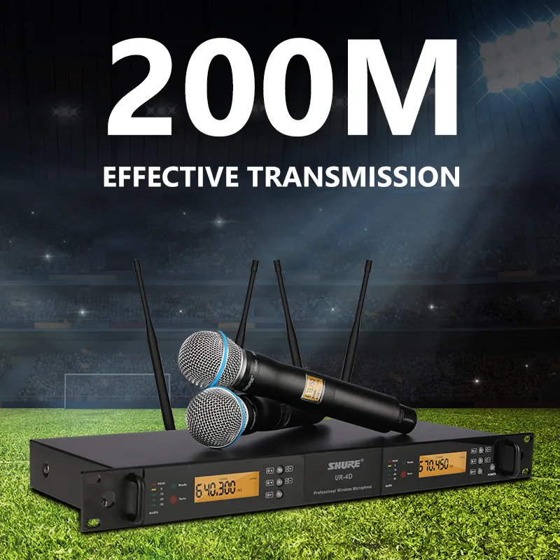 【100% authentic】wireless microphone ไมค์ลอย shure UR4D หนึ่งพร้อม ...