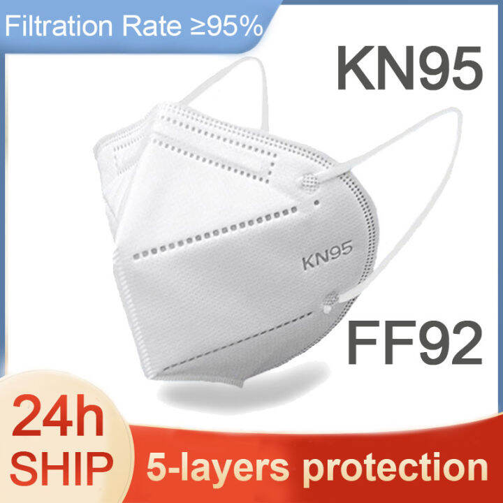 10PCS - 100PCS KN95 Mask Safety Dust 5 Layers FFP2 FDA Respirator Kn95Mask Face Protective Masks ...