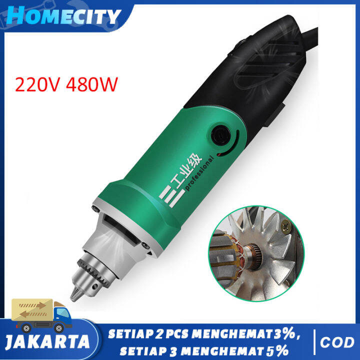 (Dikirim Dari Jakarta)480W Bor Listrik Mini Engraver Dengan/6mm 480W ...
