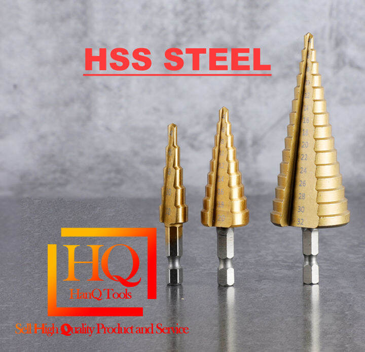Mata Bor Step Drill Pagoda Tingkat Matabor Besi Kayu Acrylic HSS 3pc ...