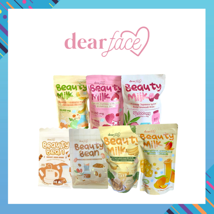 Dear Face Beauty Milk Collagen Drink (Melon, Strawberry, Lychee, Banana ...