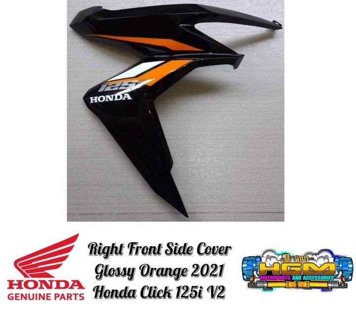 RIGHT SIDE FRONT COVER (GLOSSY ORANGE) 2021 MODEL HONDA CLICK 125i V2 ...