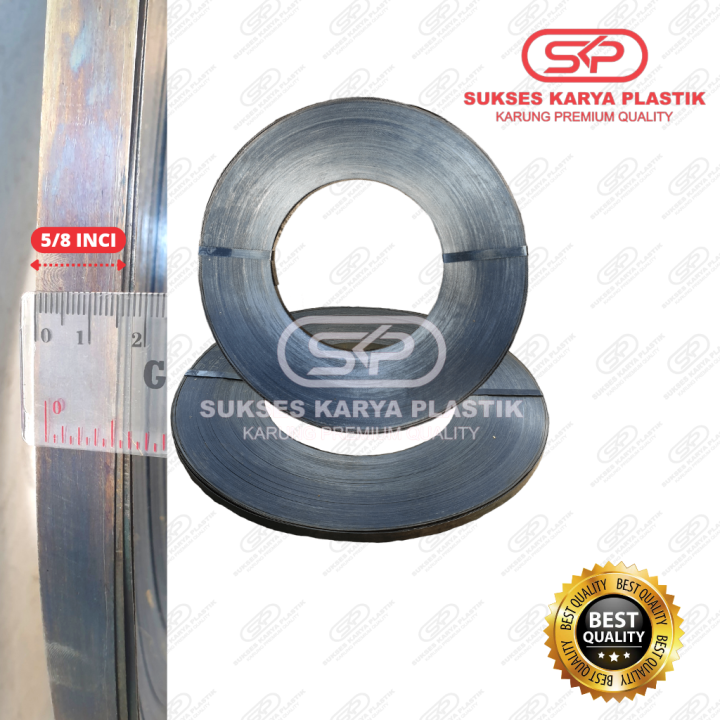 Tali Strapping Bandezer Plat Besi 5/8 inci,Tali Klam Besi, Klem Besi, Tali Packing Plat Besi ...