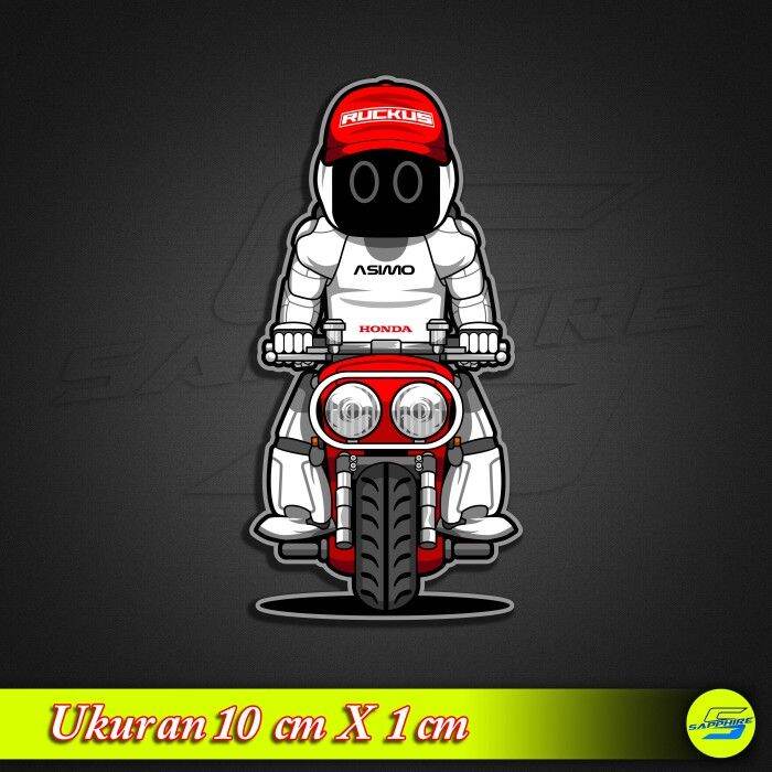 Sticker ASIMO Honda Stiker Honda Monkey Asimo Motor | Lazada Indonesia