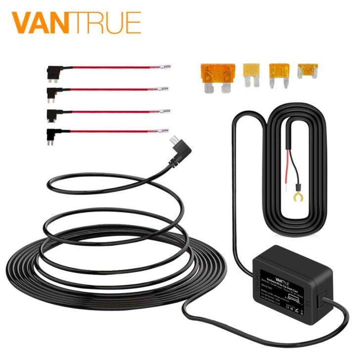 Vantrue 10ft Mini USB 12V 24V to 5V Dash Cam Hardwire Kit with Low ...
