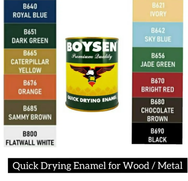 Boysen QDE Quick Drying Enamel 4L for Wood / Metal Gallon Size 4 Liters ...