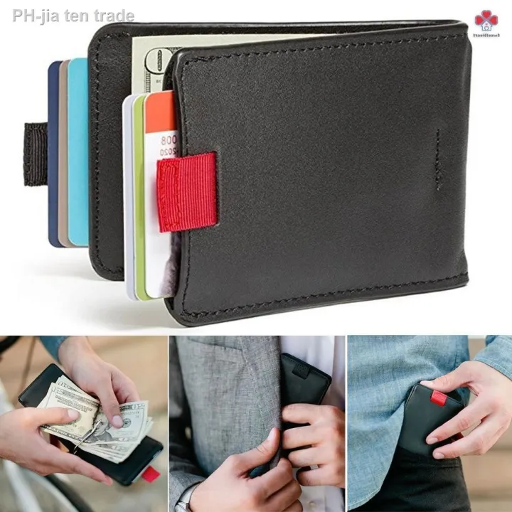 【wallet】 12 Cards 30 Bills Slim Pull-Out Wallet Leather Slim Wallet for ...