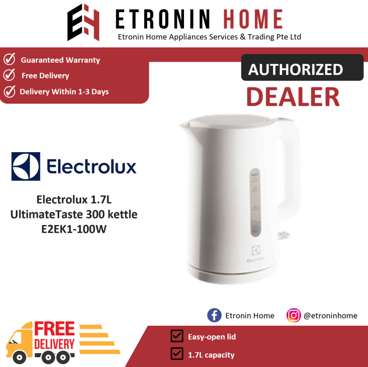 Electrolux 1.7L UltimateTaste 300 kettle E2EK1-100W | Lazada Singapore