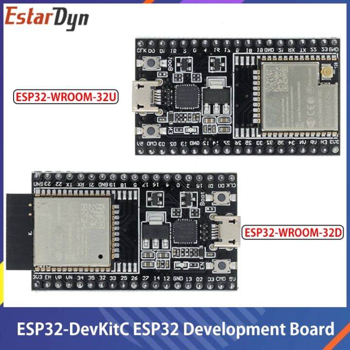 บอร์ดคอร์ Esp32 Devkitc Esp32บอร์ดพัฒนา Esp32 Wroom 32d Esp32 Wroom 32u ไวไฟ บลูทูธ Nodemcu 32