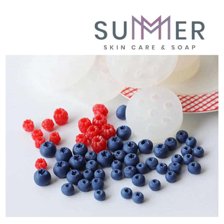 Mini Blueberry / Raspberry Silicone Round Mold (SM113/114) Blueberries ...