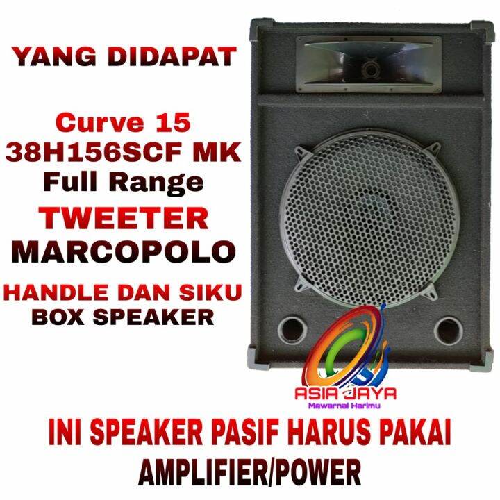 PAKET COMBO Speaker 15" CURVE 15 38H156SCF MK Full Range Plus Box 15 ...