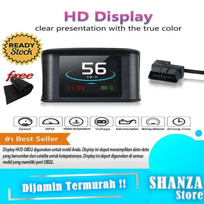 BISA COD - Speedometer - Display OBD2 - Alat Untuk Menampilkan Data ...