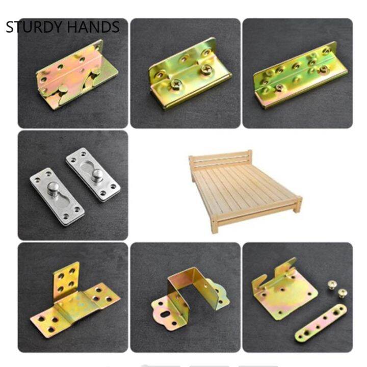 4pair Metal Bed Bracket Hinge Fastener Wood Board Connector for Bed ...