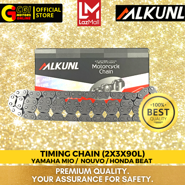 ALKUNL Timing Chain for Yamaha Mio / Nouvo / Honda Beat (2x3x90L ...