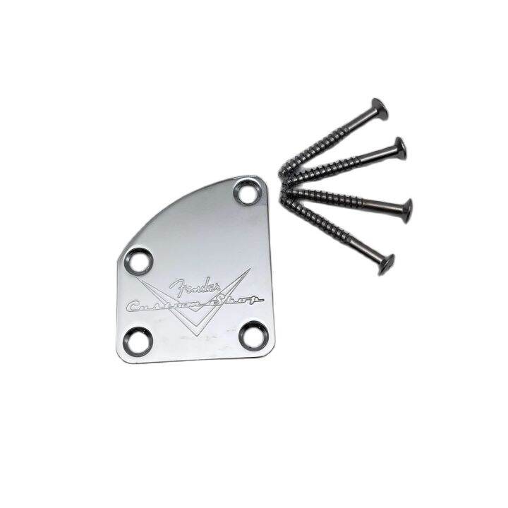 Chrome Electric Guitar Neck Plate Curved Cutaway Semi Round Neck Joint ...