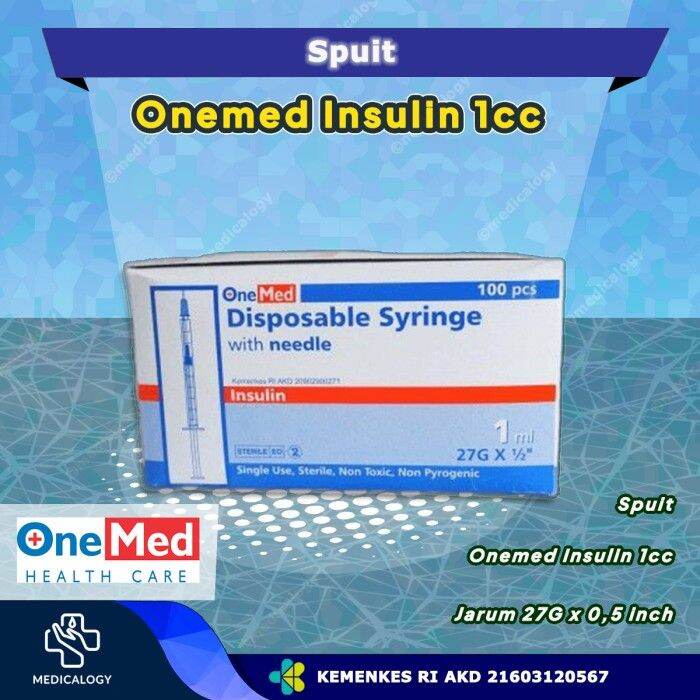 Spuit 1 cc Insulin OneMed per Box isi 100 pcs | Lazada Indonesia