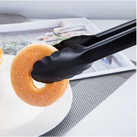 Quality 12 Inches Kitchen Utensil Food Clipper Black Tong | Lazada PH